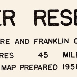 1958 Map of Hoover Reservoir Delaware and Franklin County Ohio - Etsy