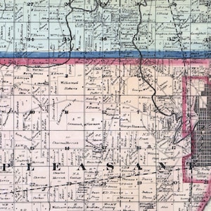 1873 Map of Racine & Kenosha County Wisconsin - Etsy