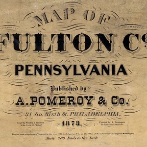 1873 Map of Fulton County Pa - Etsy