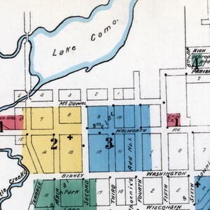 1904 Town Map of Delavan Walworth County Wisconsin - Etsy