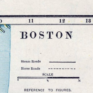 1899 Map of Boston Massachusetts - Etsy