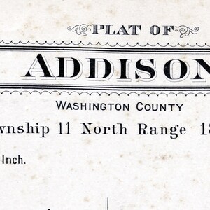1915 Map of Addison Township Washington County Wisconsin - Etsy