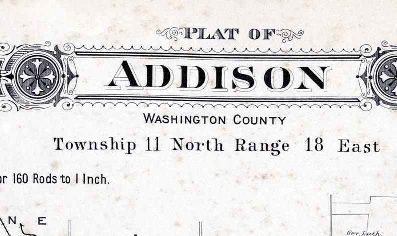 1915 Map of Addison Township Washington County Wisconsin | Etsy