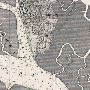 1888 Nautical Chart of St Simons Sound Georgia - Etsy