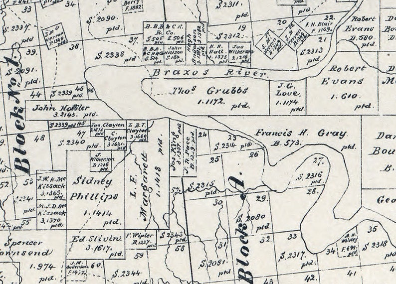 1879 Map of Palo Pinto County Texas - Etsy