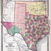 1875 Map of the State of Texas - Etsy