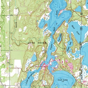 1995 Map of Gull Lake Minnesota - Etsy