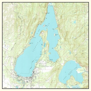 1985 Map of Payette Lake Idaho - Etsy