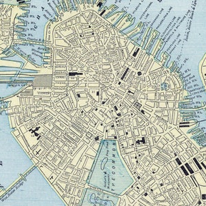 1899 Map of Boston Massachusetts - Etsy