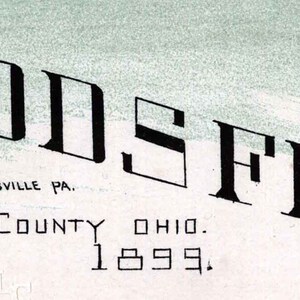 1899 Panoramic Map of Woodsfield Monroe County Ohio - Etsy
