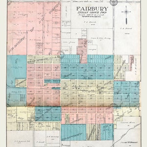 1911 Map of Fairbury Livingston County Illinois - Etsy