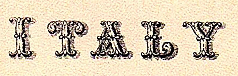 1874 Map of Italy - Etsy