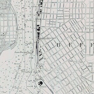1918 Nautical Map of Buffalo Harbor New York - Etsy