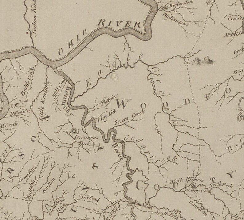 1793 Map of Kentucky - Etsy