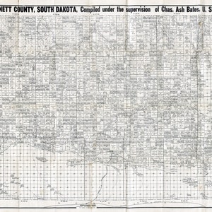 1910 Farm Line Map of Bennett County South Dakota - Etsy