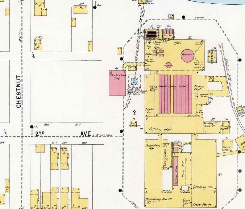 1898 Town Map of Coraopolis Allegheny County Pennsylvania - Etsy