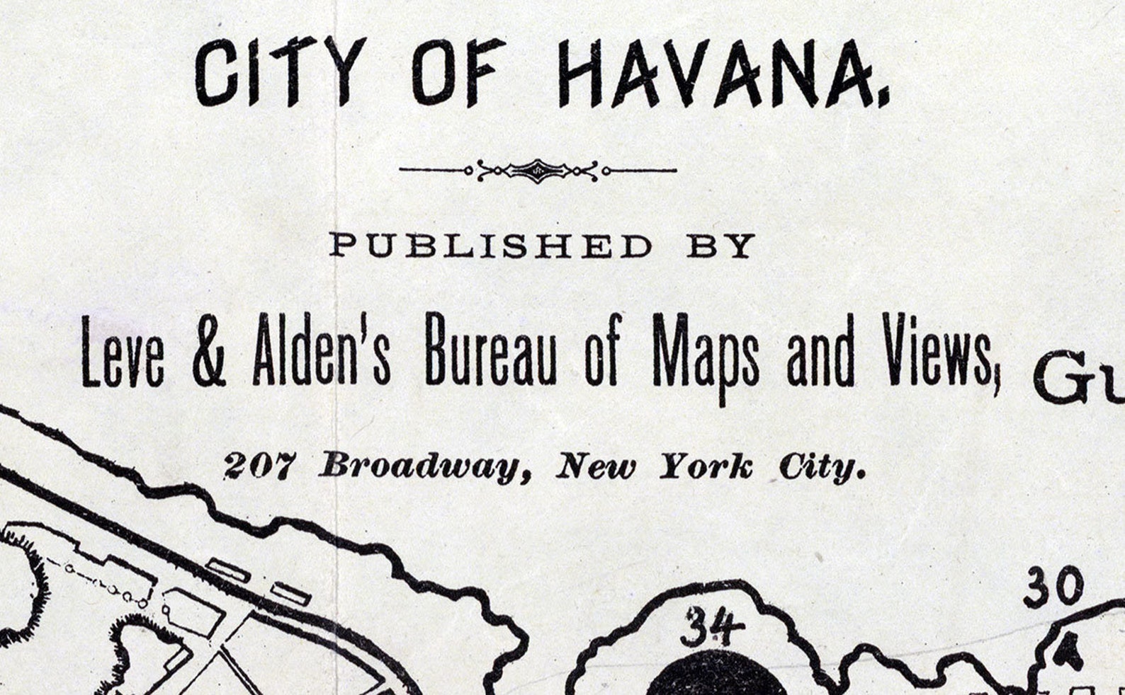 1900 Map of Havana Cuba - Etsy