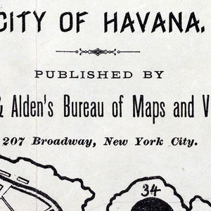 1900 Map of Havana Cuba - Etsy