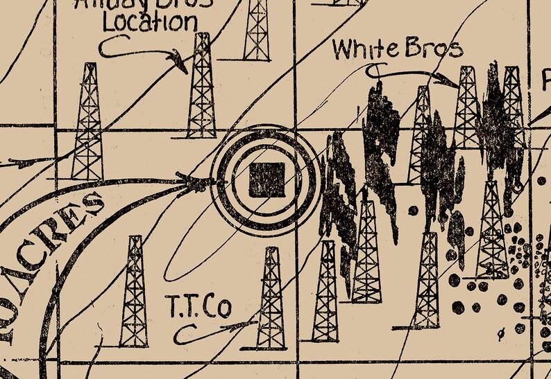 1920 Map of the Homer Claiborne Louisiana Oil Field - Etsy