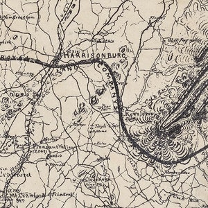 1877 Map of Rockingham County Virginia Coal and Iron Lands - Etsy