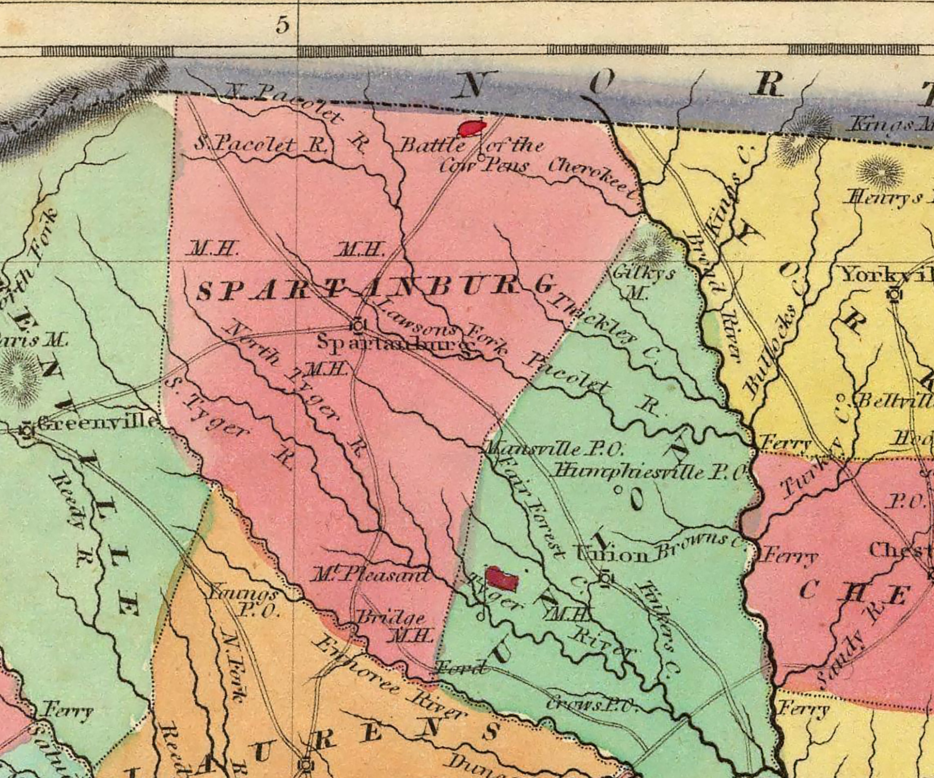 1822 Map of South Carolina - Etsy