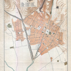 1900 Map of Cuzco Peru - Etsy