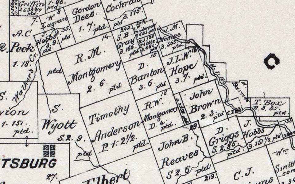 1879 Farm Line Map of Camp County Texas - Etsy