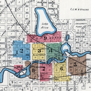 1890 Map of Fergus Falls Otter Tail County Minnesota - Etsy