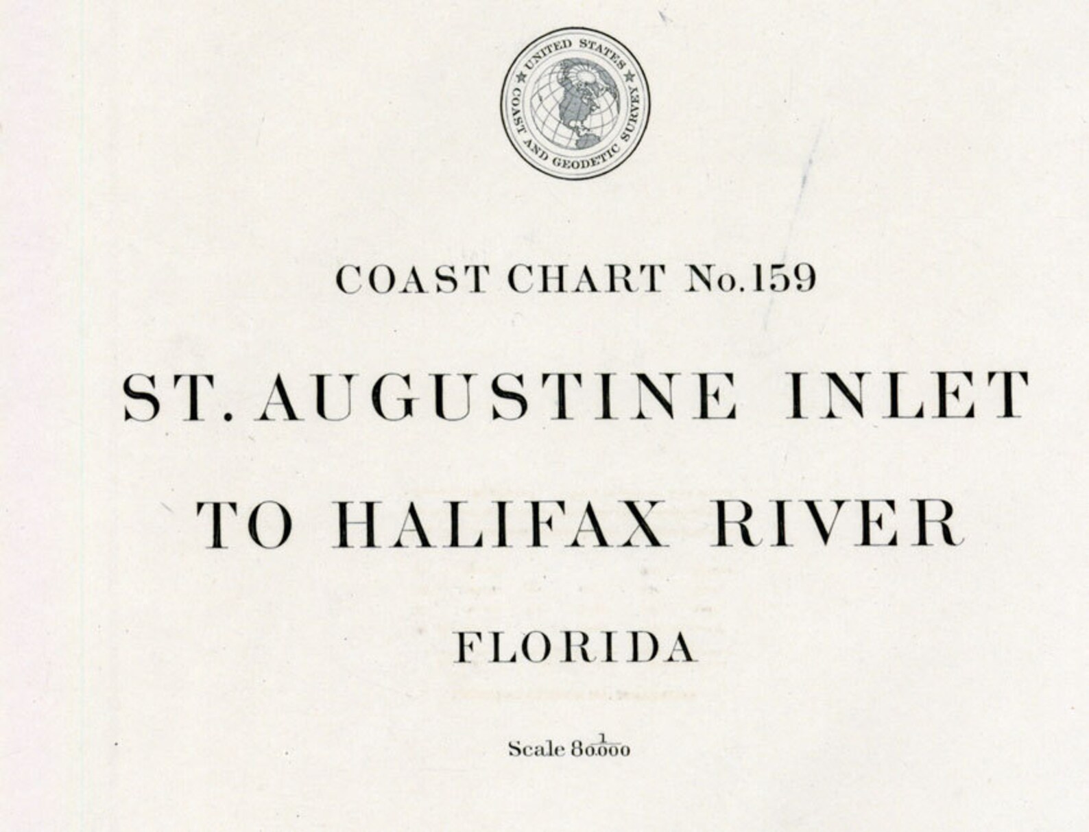 1893 Nautical Map of St Augustine Inlet Florida - Etsy