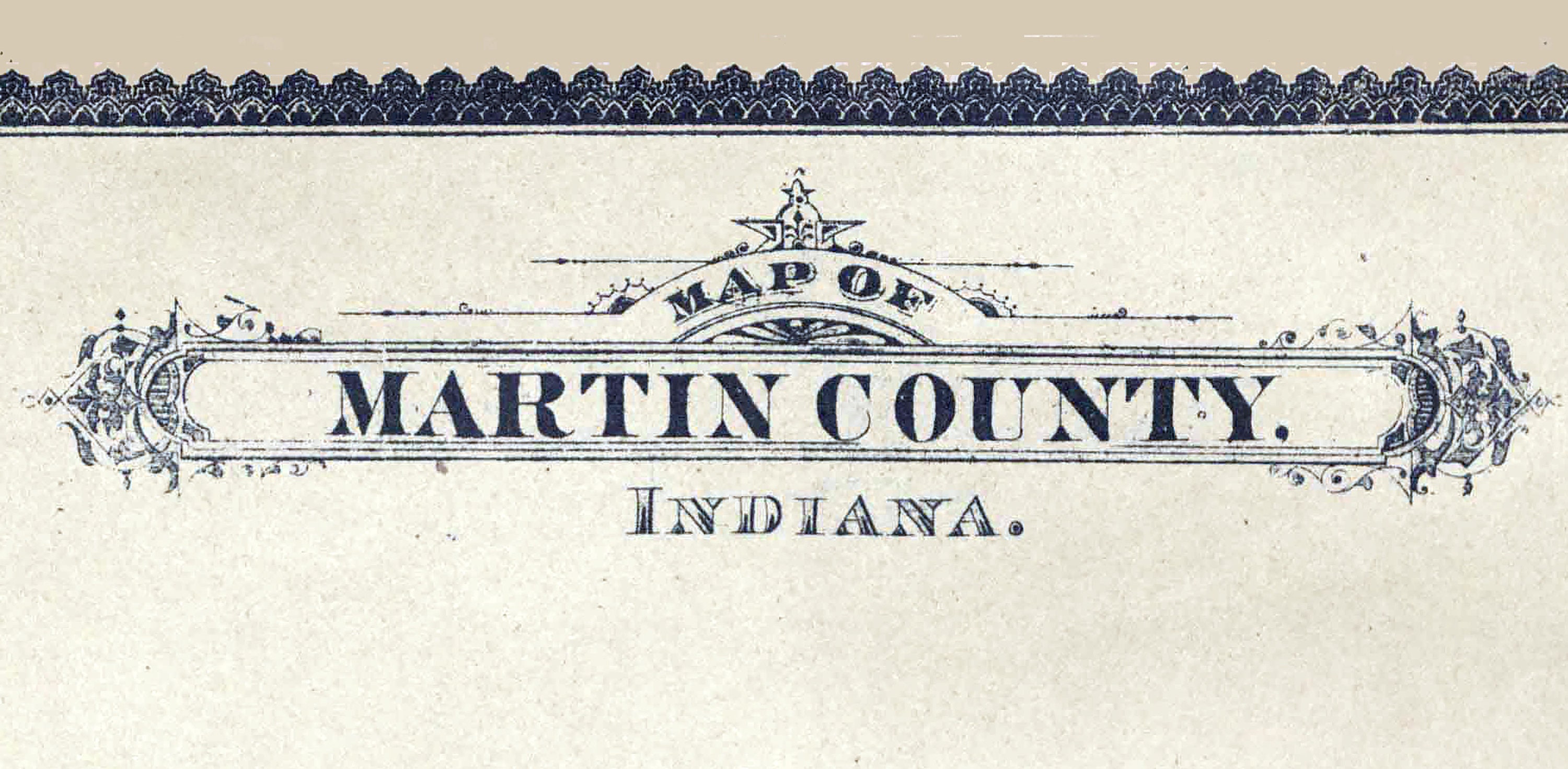 1892 Map of Martin County Indiana - Etsy