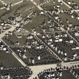1884 Panoramic Map of Delavan Walworth County Wisconsin Delavan Lake - Etsy
