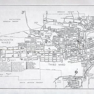 1920 Map of Pottsville Schuylkill County Pennsylvania - Etsy