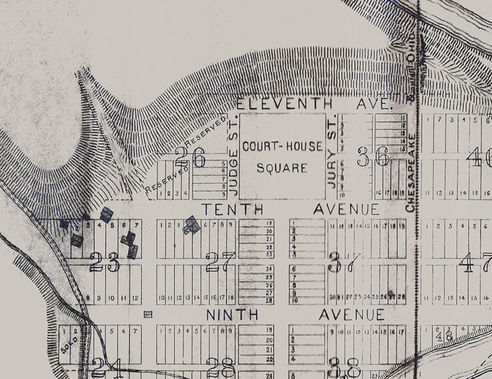 1891 Map of Marlinton Pocahontas County West Virginia | Etsy