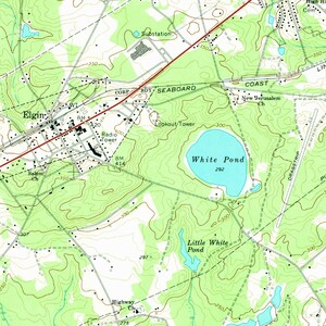 1971 Topo Map of Elgin South Carolina Quadrangle White Pond - Etsy