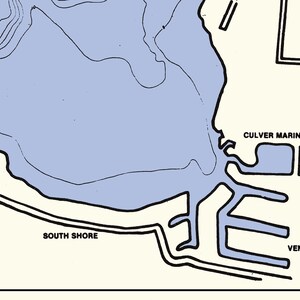1969 Map of Lake Maxinkuckee Marshall County Indiana - Etsy