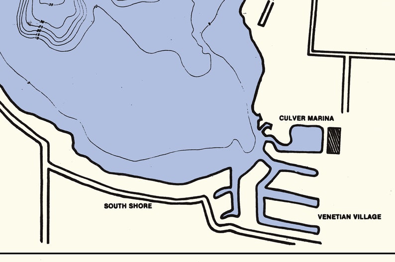 1969 Map of Lake Maxinkuckee Marshall County Indiana - Etsy Australia
