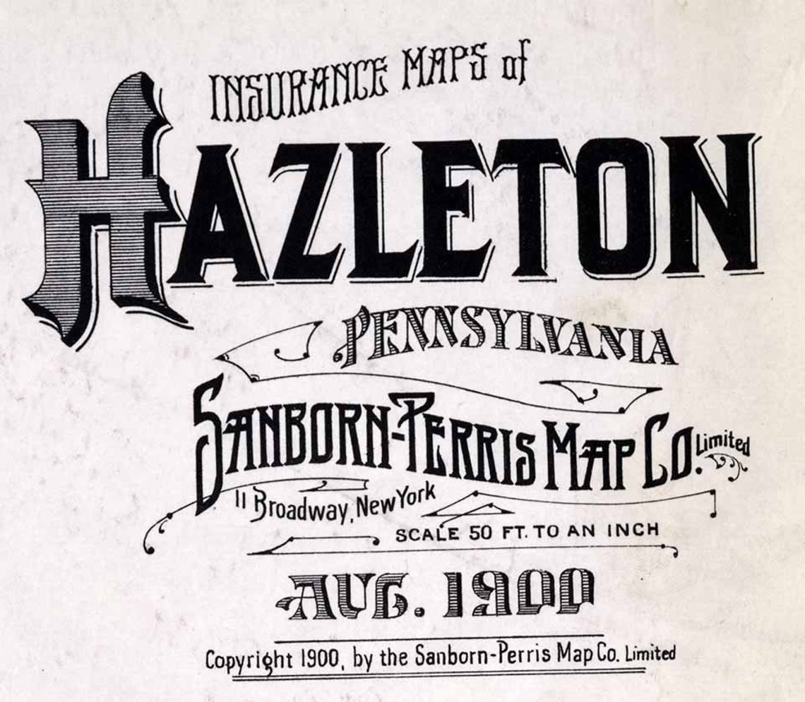 1900 Town Map of Hazleton Luzerne County Pennsylvania - Etsy