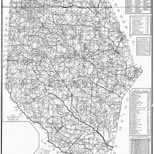 1910 Map of Spartanburg County South Carolina - Etsy