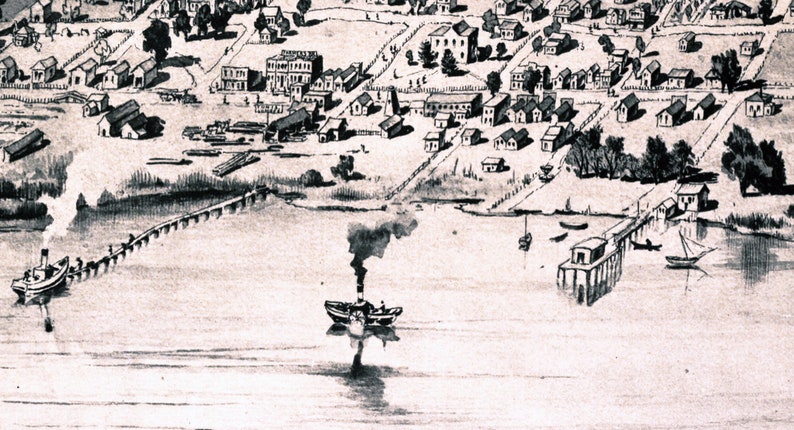 1888 Panoramic Map of Lakeport Lake County California - Etsy