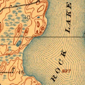 1945 Map of Rock Lake Jefferson County Wisconsin - Etsy