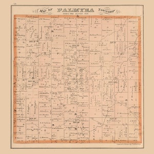 1874 Map of Palmyra Township Portage County Ohio - Etsy