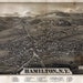 1885 Panoramic Map of Hamilton New York - Etsy