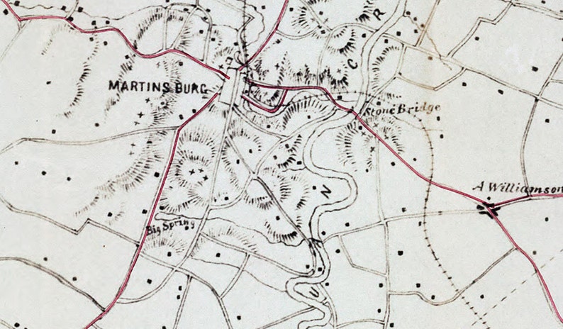 1861 Map of Berkeley County Virginia - Etsy