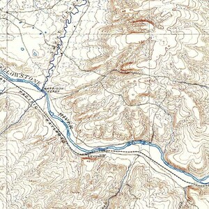 1891 Topo Map of Big Timber Montana - Etsy