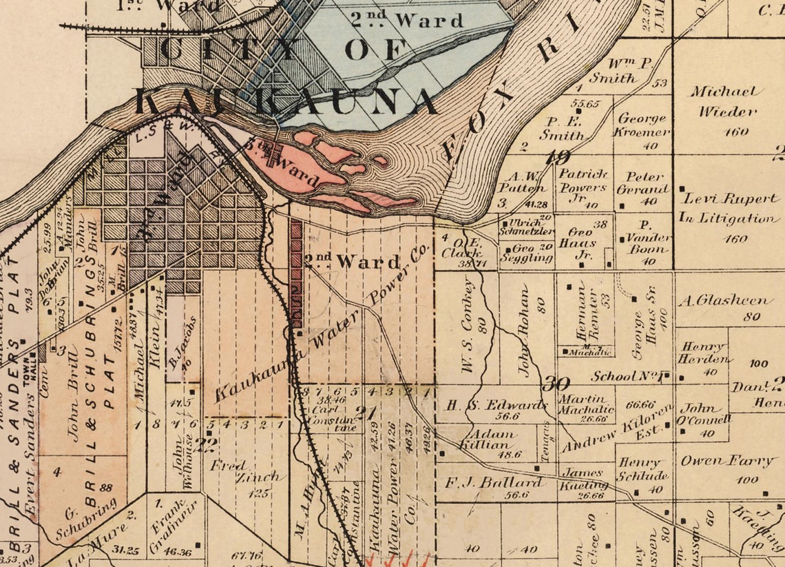 1889 Map of Buchanan Township Outagamie County Wisconsin - Etsy