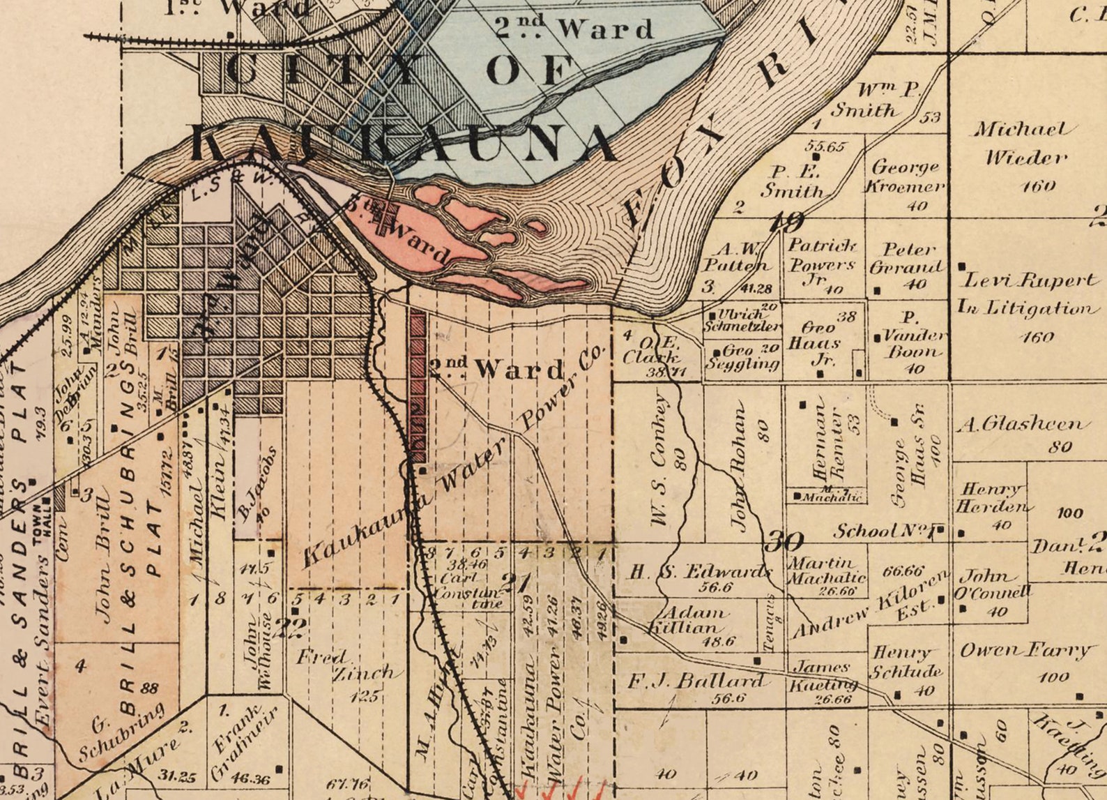 1889 Map of Buchanan Township Outagamie County Wisconsin - Etsy