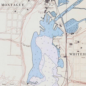 1938 Map of White Lake Michigan - Etsy