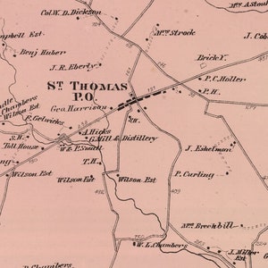 1868 Map of St Thomas Township Franklin County Pennsylvania - Etsy