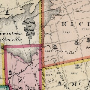 1875 Map of Logan County Ohio - Etsy