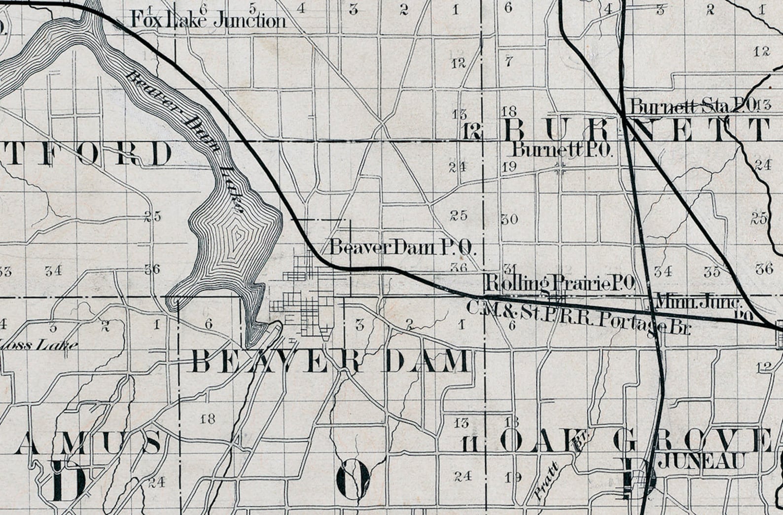 1880 Map of Dodge County Wisconsin - Etsy UK